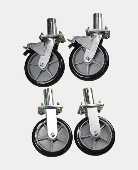 8" Caster Wheel Kit with Attachment Legs - Rhino Tuff Tanks