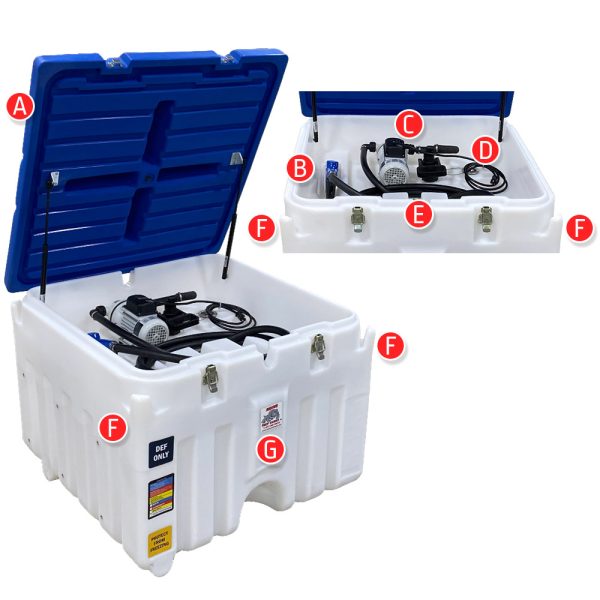 80 Gallon Portable DEF System - 120V AC Pump with Power Cord - Rhino ...