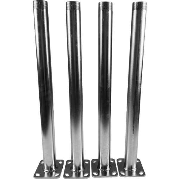 24" THREADED LEG WITH FOOT FLANGE (BOX QTY 4 EACH) - Rhino Tuff Tanks