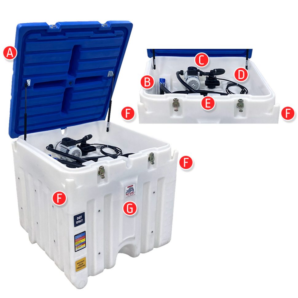 120 Gallon Portable DEF System - 120V AC Pump with Power Cord - Rhino ...