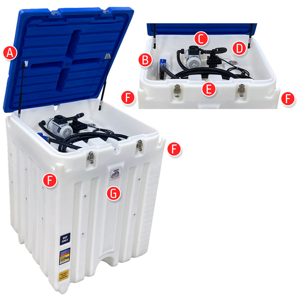 180 Gallon Portable DEF System - 120V AC Pump with Power Cord - Rhino ...